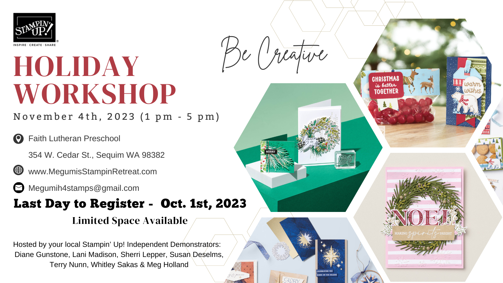 Holiday Workshop Team Event - Meg Holland, Stampin' Up! Demonstrator